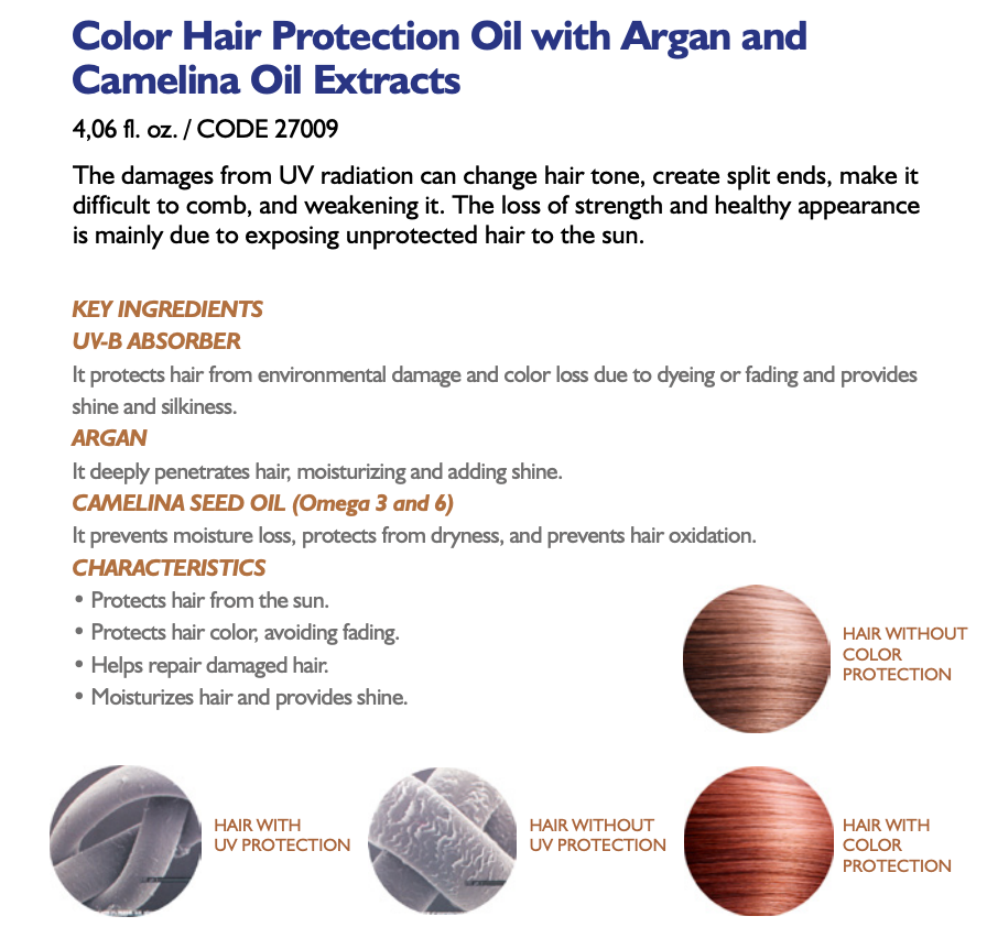 COLOR HAIR PROTECTION OIL WITH NATURAL EXTRACTS 4.06 fl. oz. – Grand ...